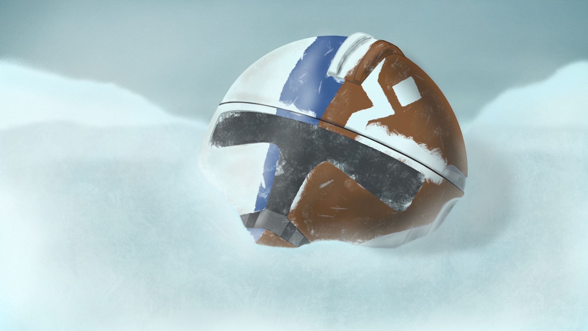 Finished my drawing of a 501st/332nd helmet. | Scrolller