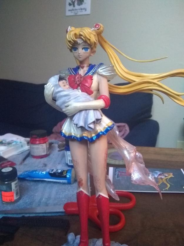 Finished my first-ever garage kit! Please excuse the crafting mess~ | Scrolller