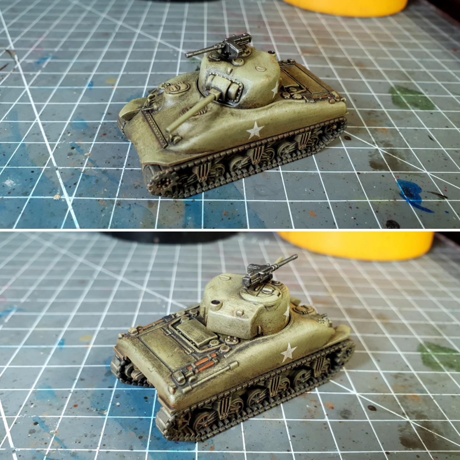 Finished my first M4 75mm Sherman painting. | Scrolller