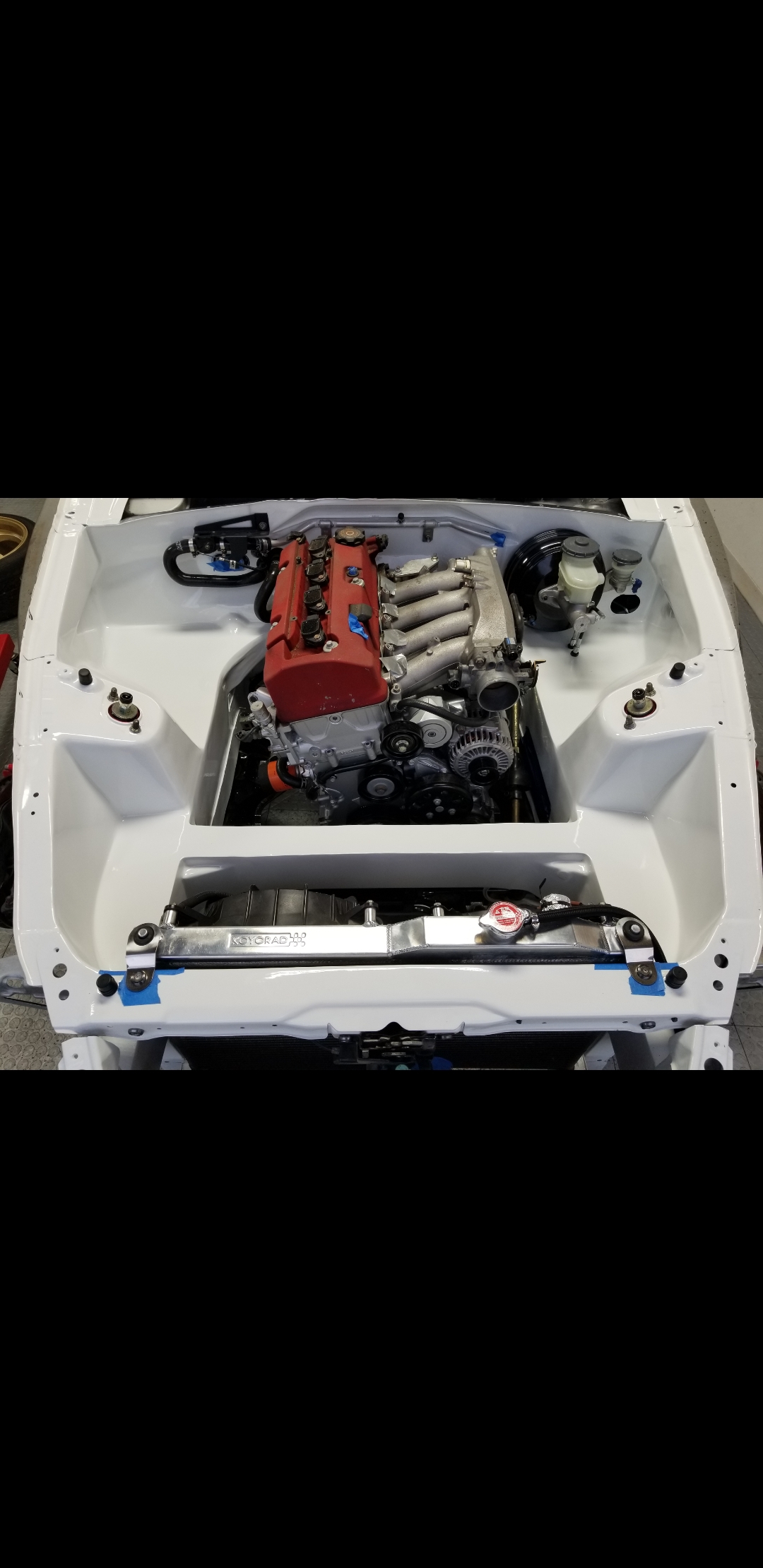 Finished shaving the engine bay on my s2000. Motors in. | Scrolller