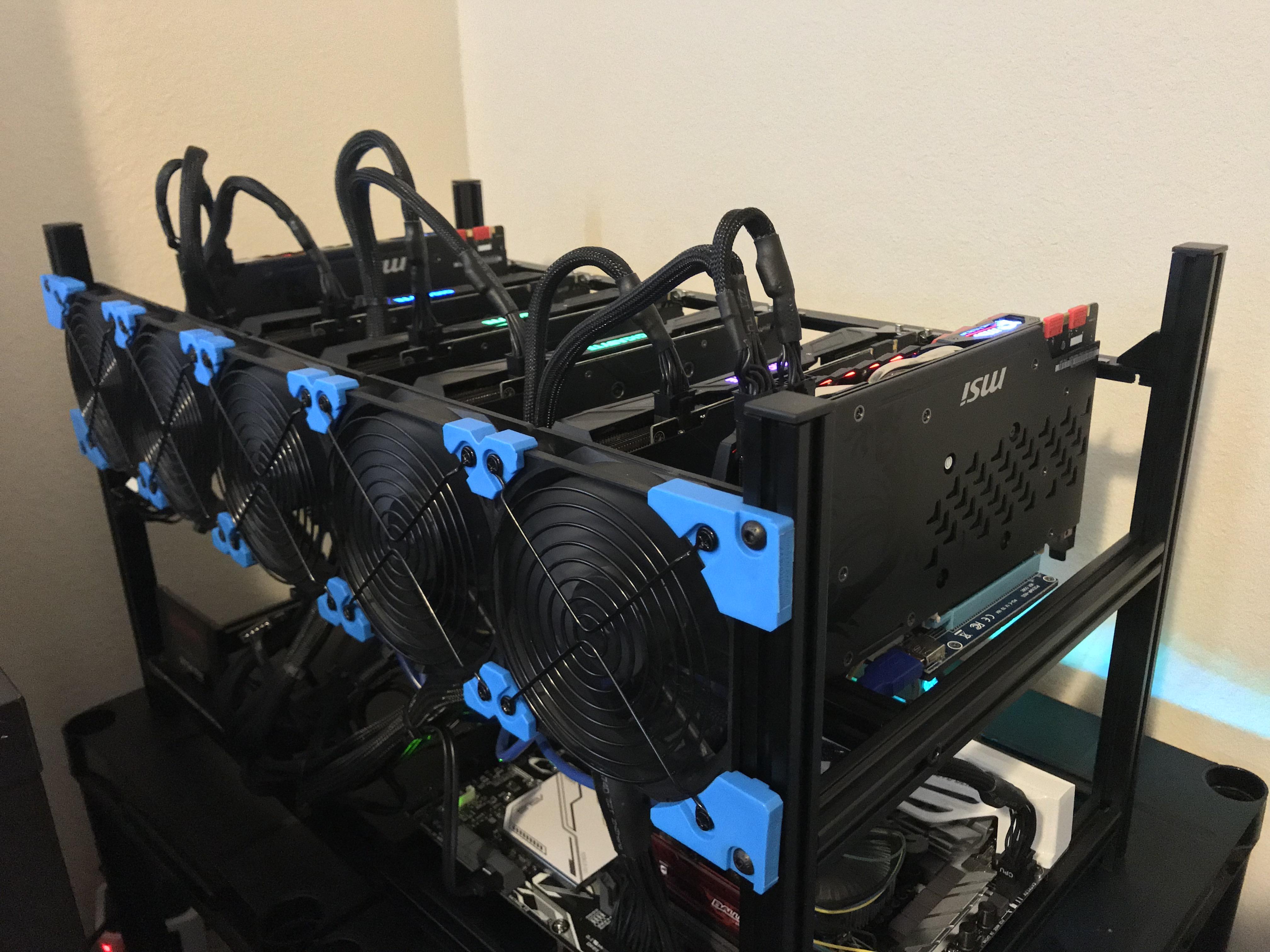 Finished up my mining rig build. Parts list in the comments. | Scrolller