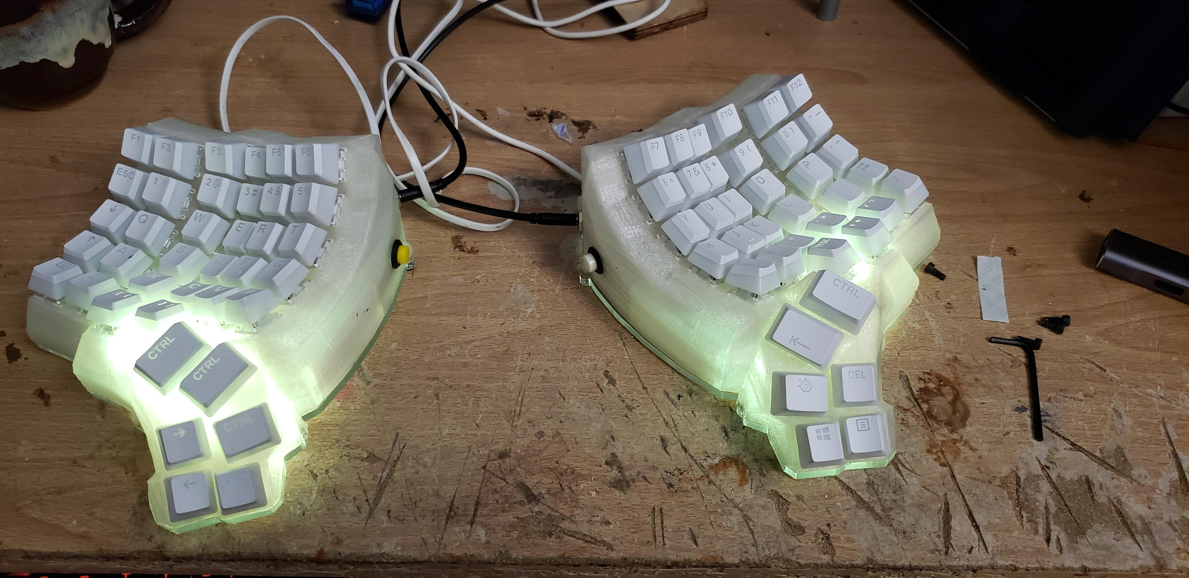 First build complete. Well mostly... Ignore the extra cable left in place for reflashing both ...