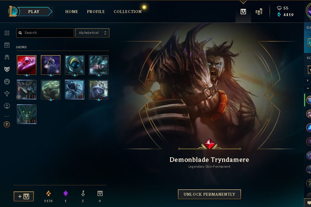 First day of the season, got enough bad skins to reroll, this must be an omen | Scrolller