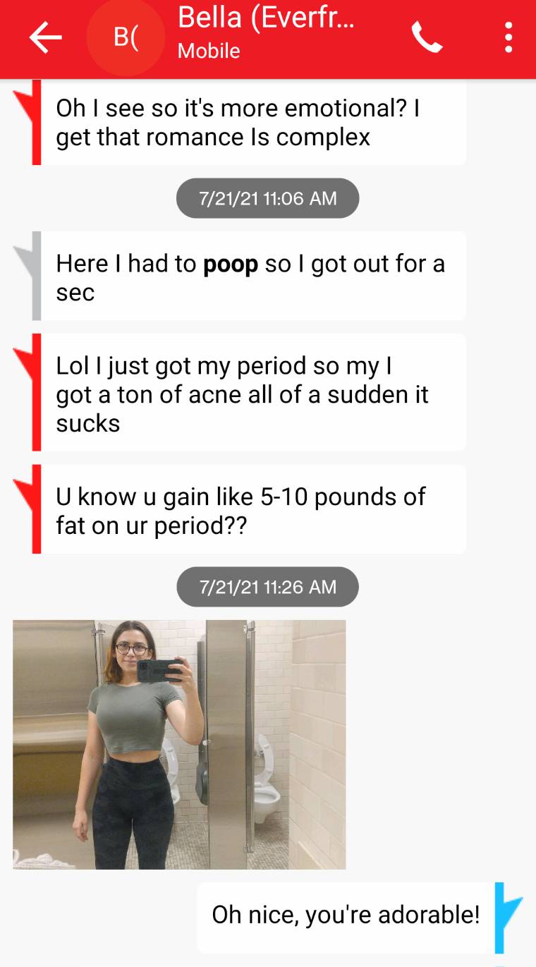 First Fiona x Bella texts leaked. Look at how she mentions poop. | Scrolller