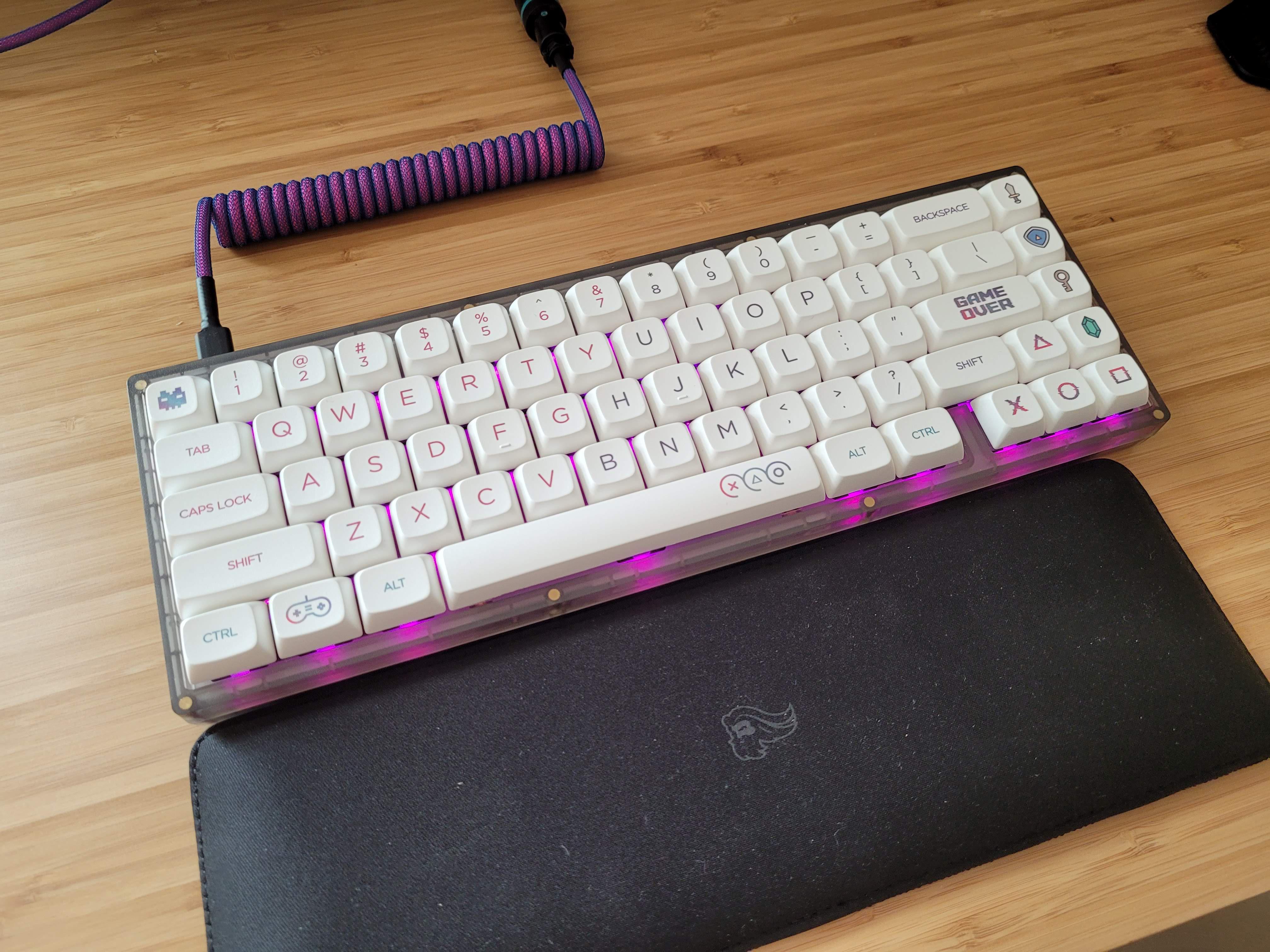 First keyboard build almost complete! Loving the way it turned out. Just need to lube and film ...