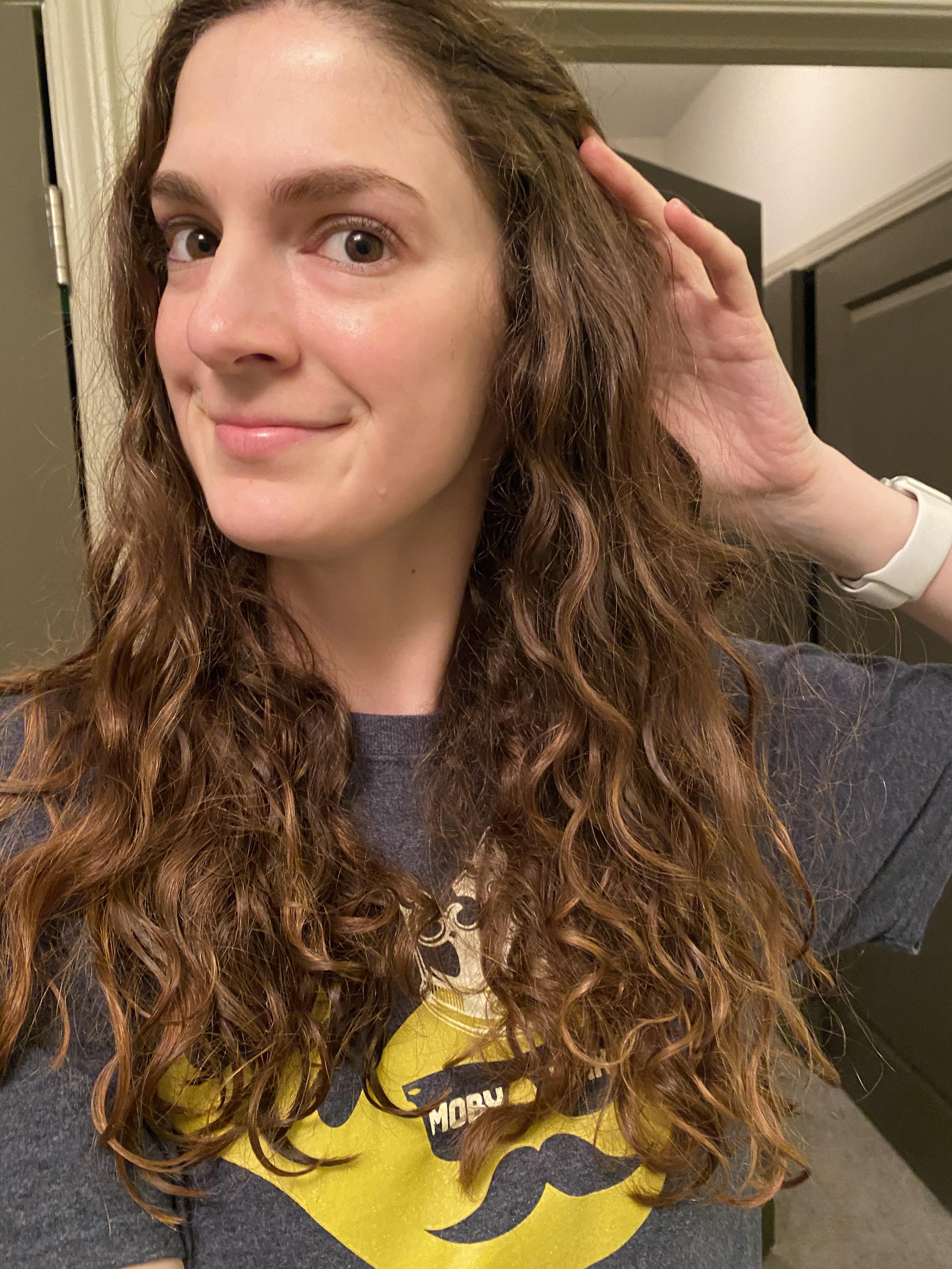 First night curly girl hair routine | Scrolller