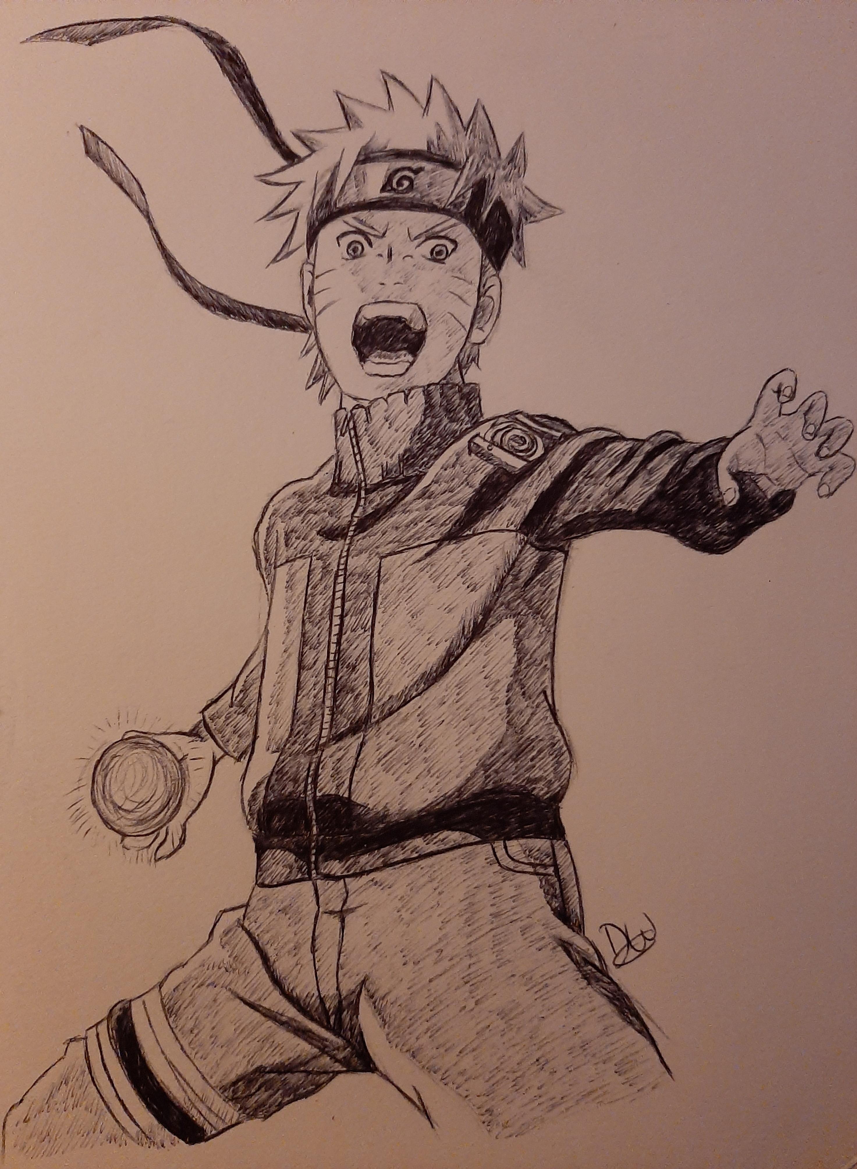 First Pen Sketch of Naruto! | Scrolller