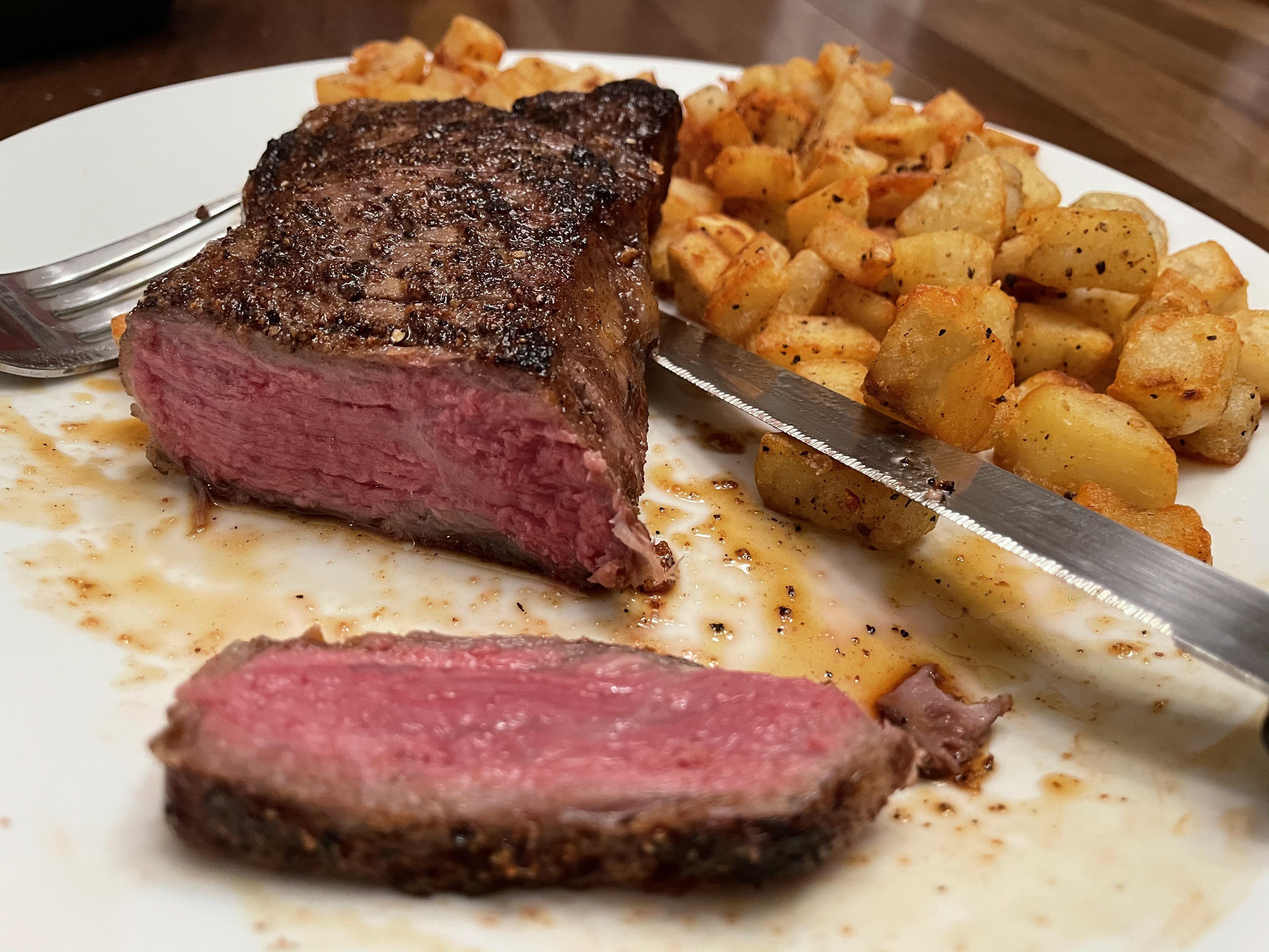 First time doing a reverse sear + some of the best potatoes I’ve made | Scrolller