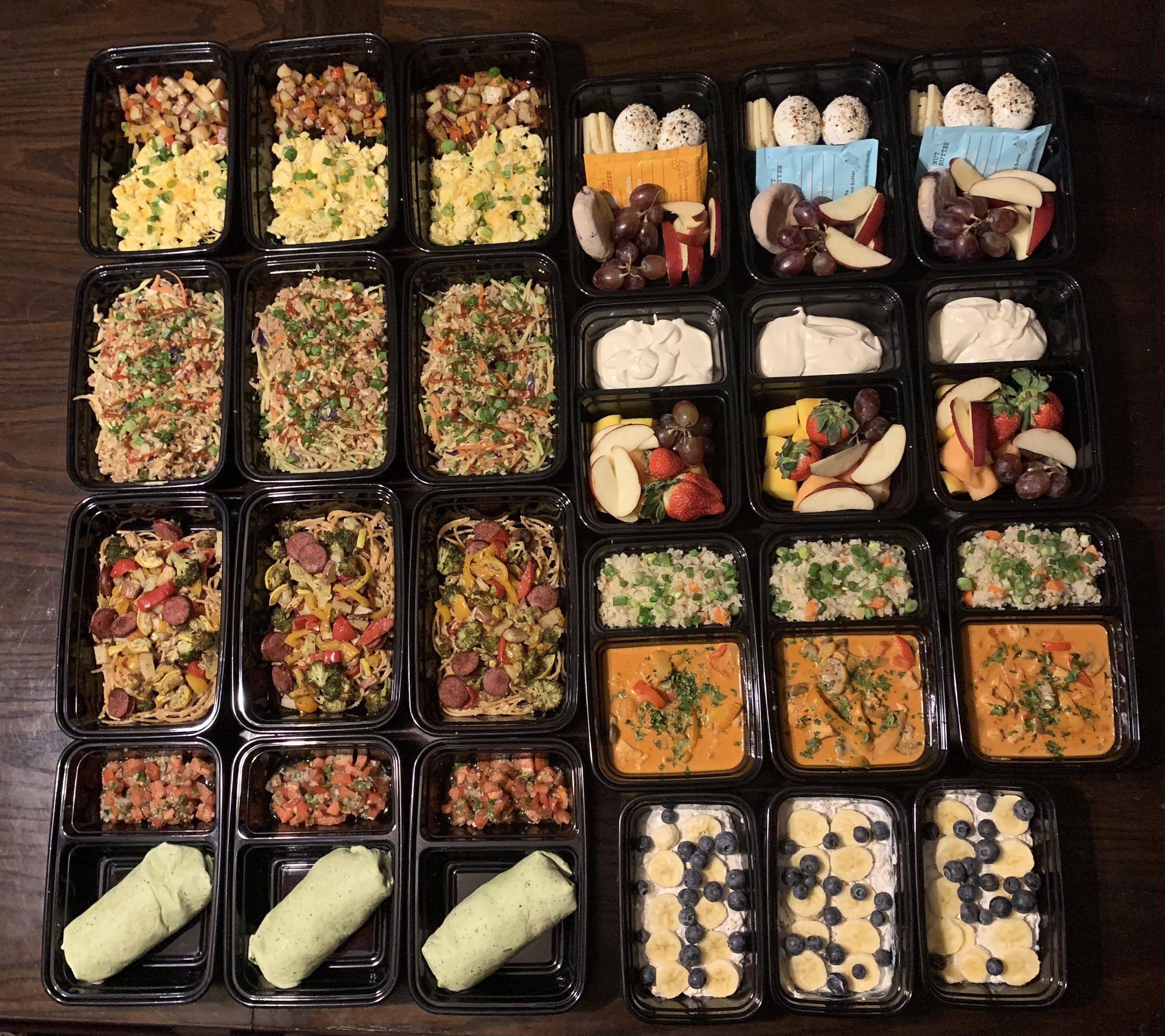 First time giving meal prep a real shot. Each meal 500 calories or less. Recipes will be in ...