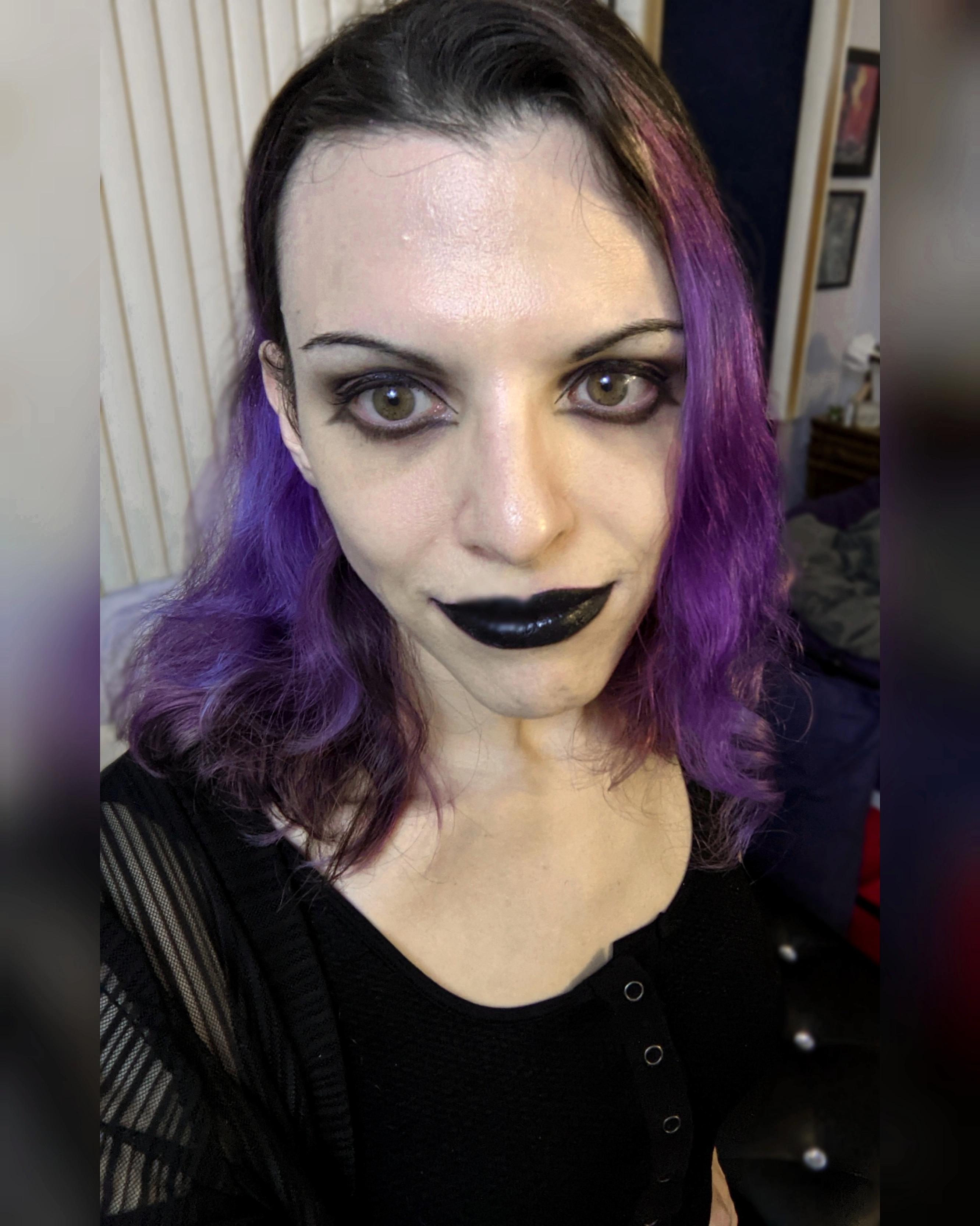 First try on a goth look. Still work in progress | Scrolller