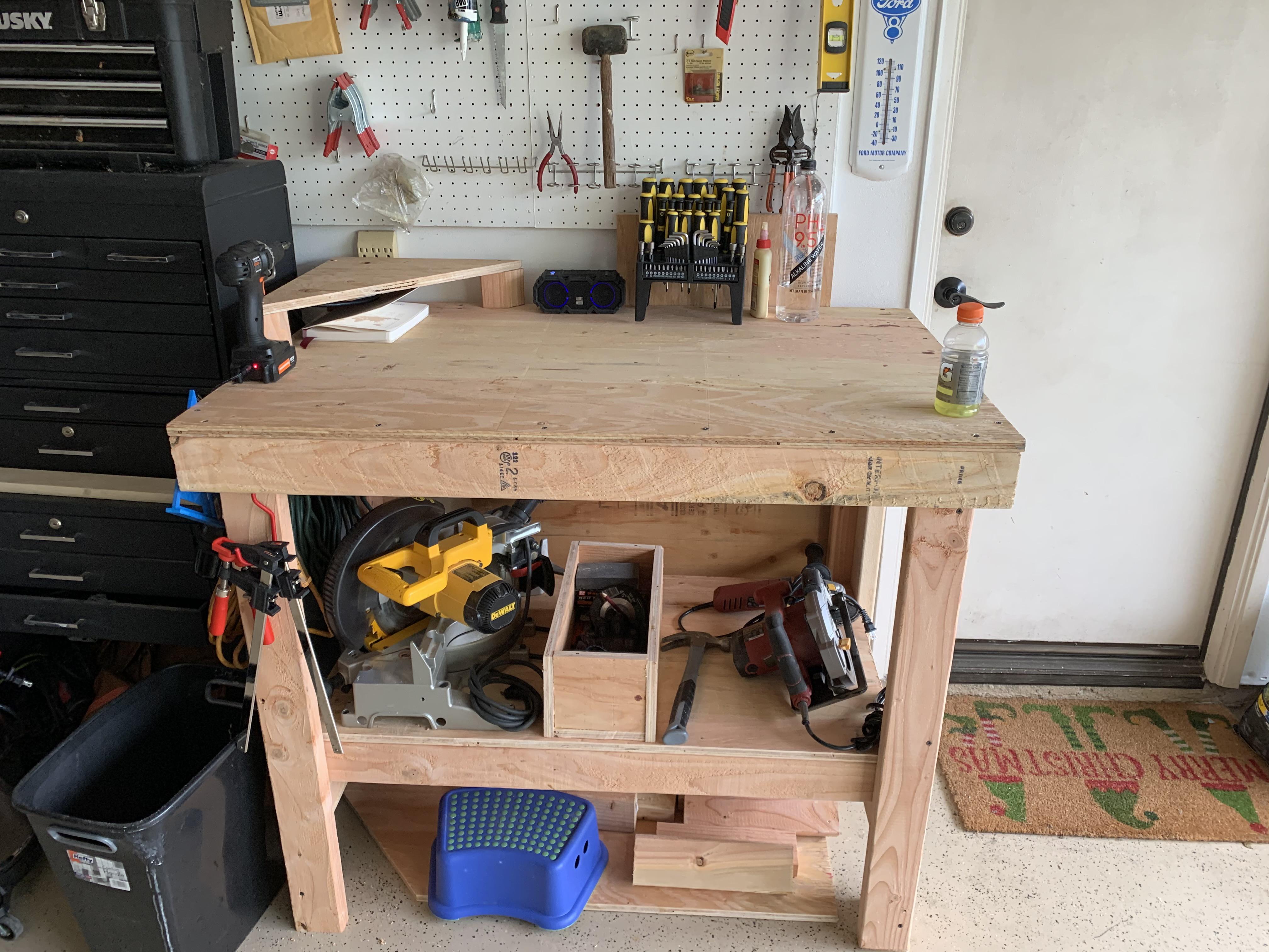 First workbench I’ve built. It’s the perfect size and strong too. | Scrolller