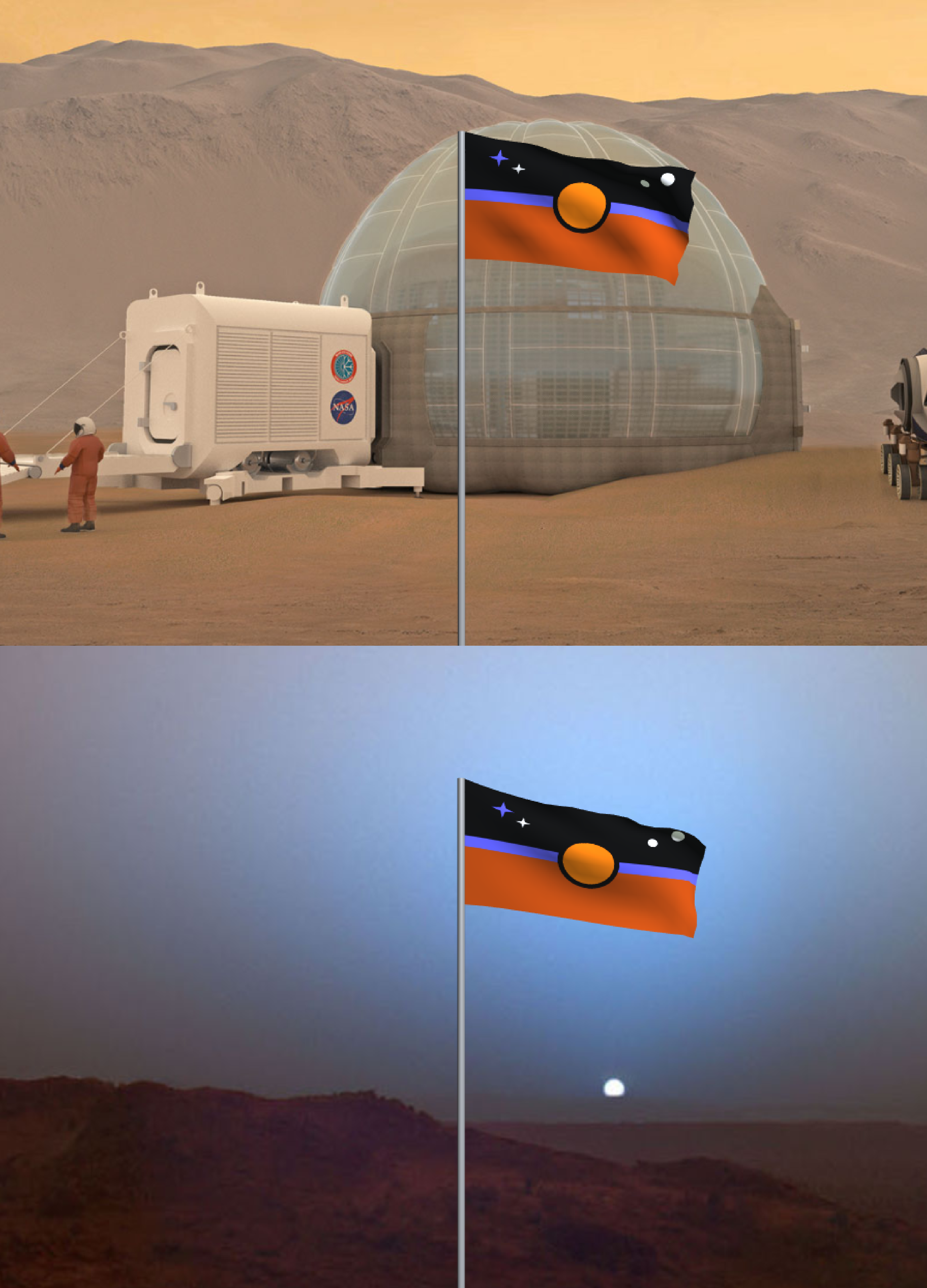 Flag of Mars Renderings (fun visualization) | Scrolller
