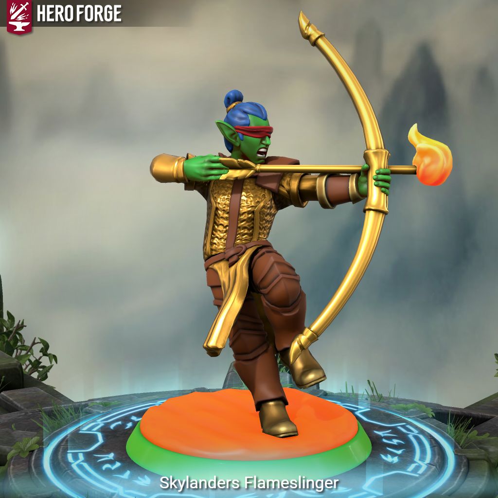 Flameslinger made in Hero Forge | Scrolller