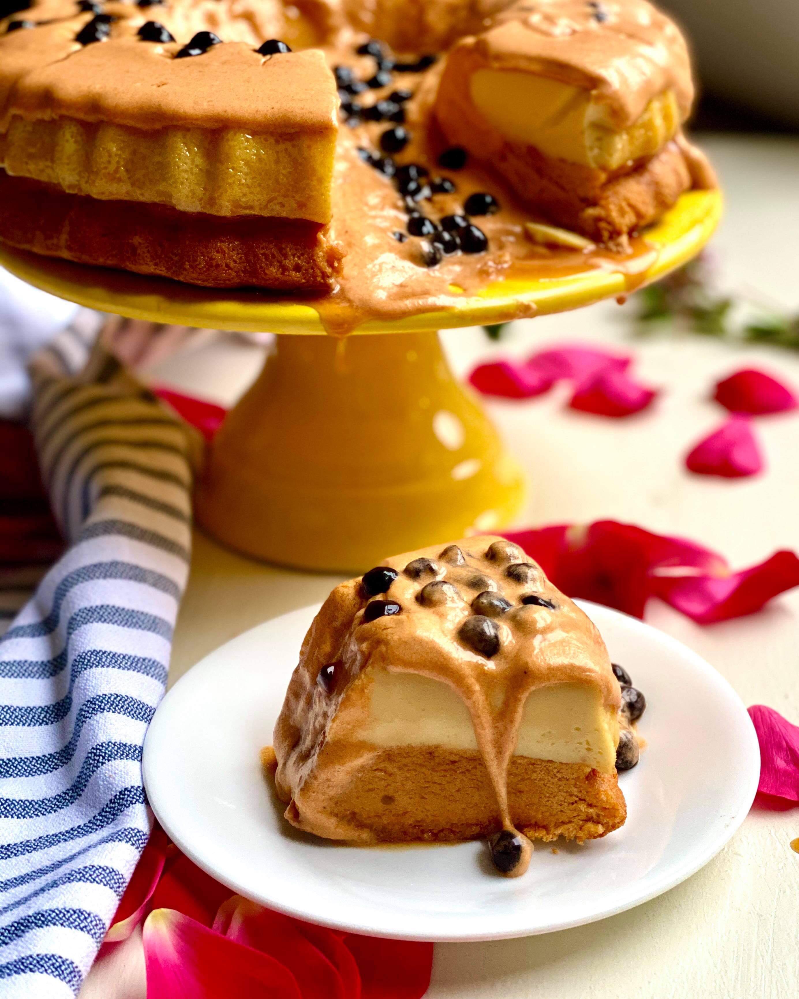 Flan X milk tea boba cake I made | Scrolller