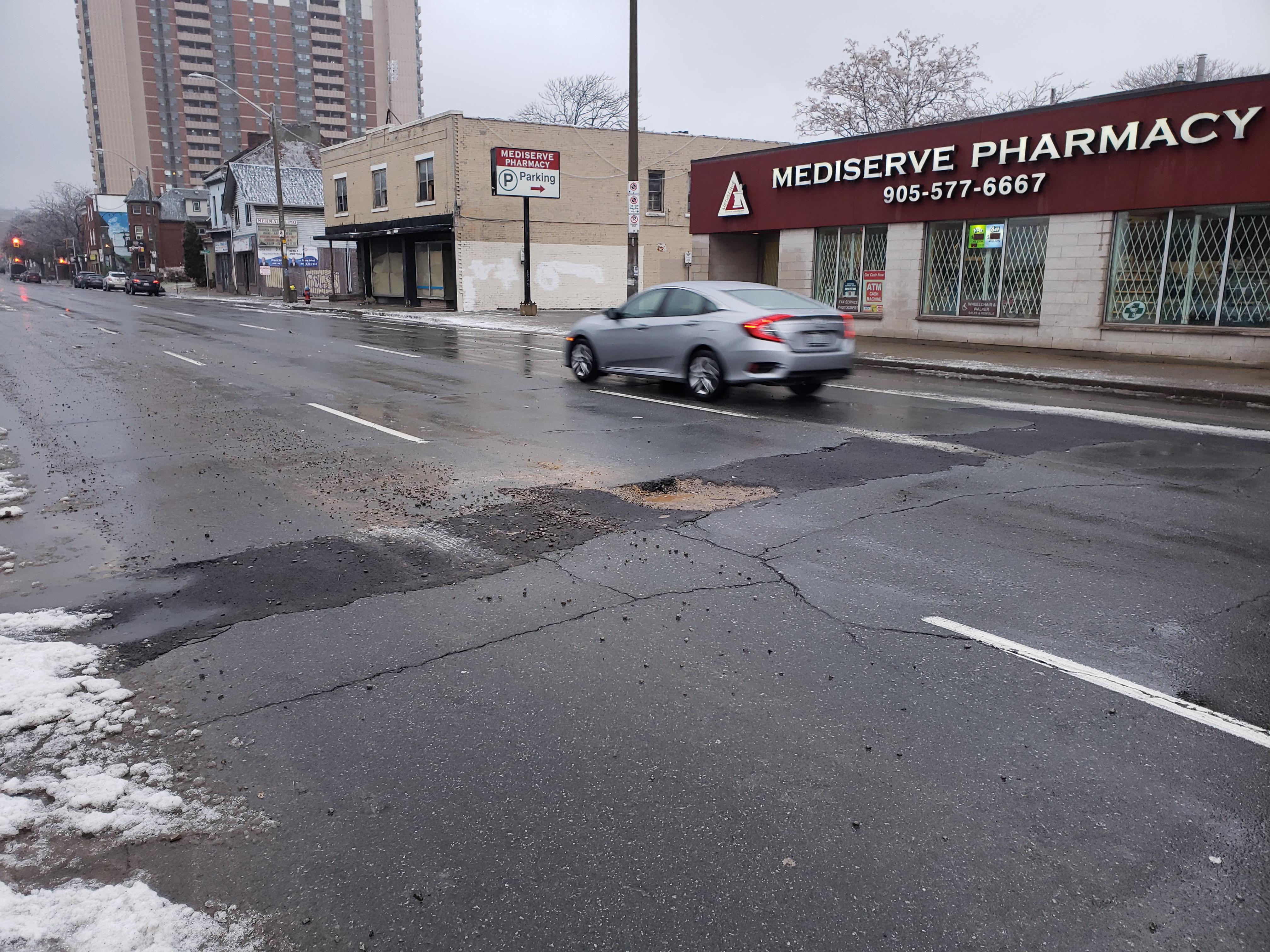 Flat-tire giving pothole. King west at Tisdale | Scrolller