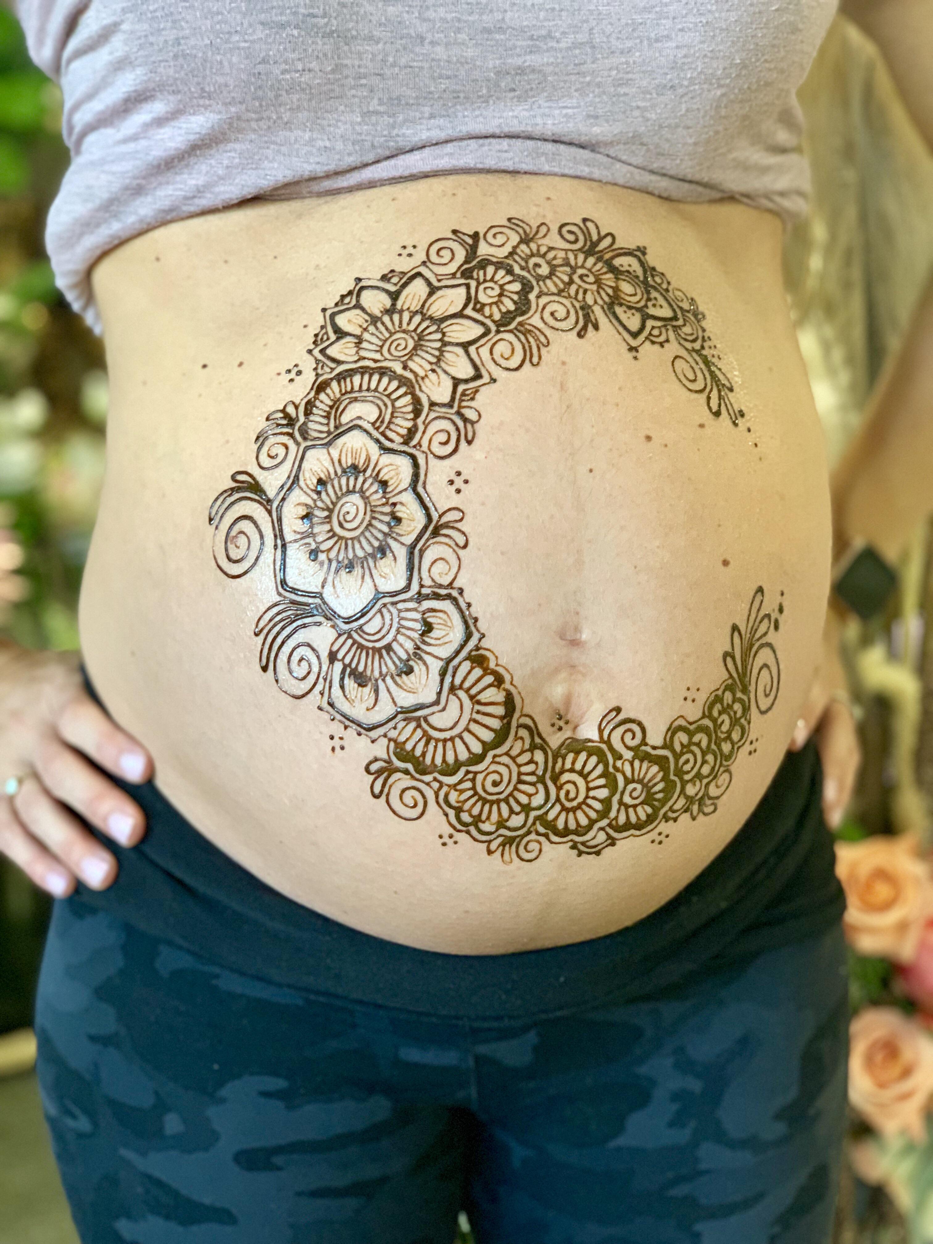 Floral crescent moon for an expecting friend 🌙 | Scrolller