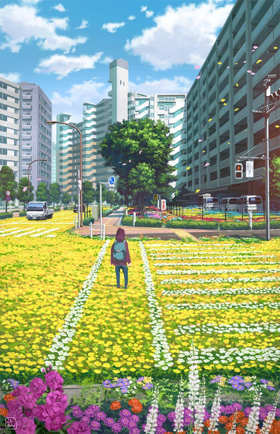 Flowering Street Corner - こしあん | Scrolller