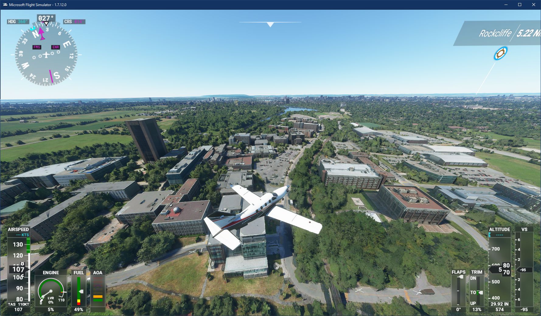 flying over carleton in microsoft flight simulator | Scrolller
