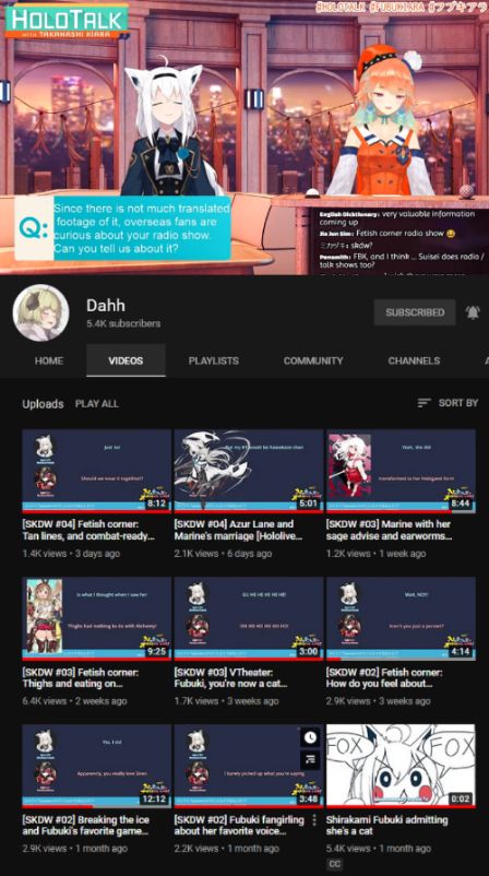 for those people who wanted TL's for Fubuki and Marine Radio Shows | Scrolller