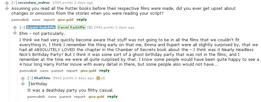 For those who missed it: Daniel Radcliffe gets rekt | Scrolller