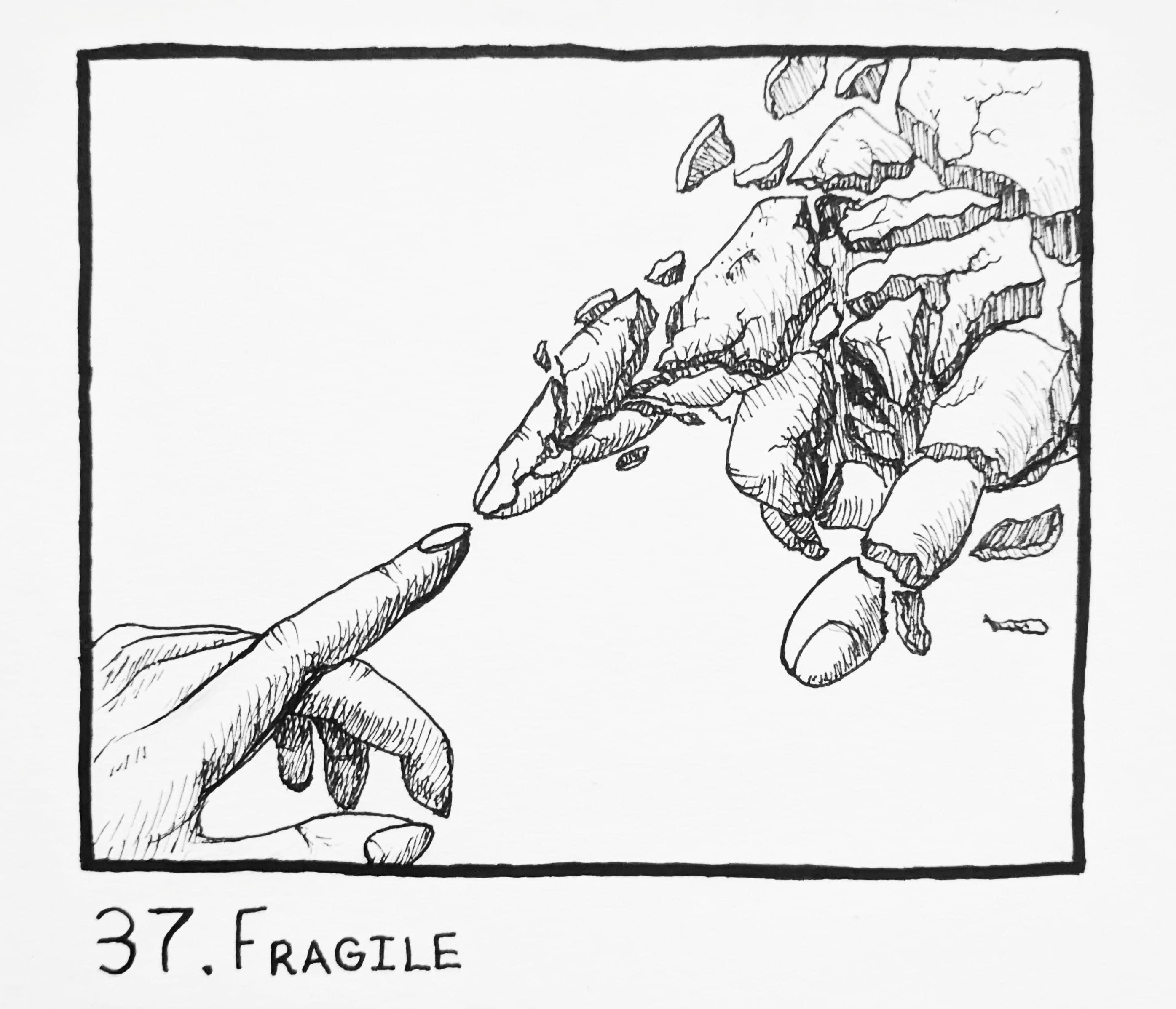 Fragile, Me, Ink, 2020 | Scrolller