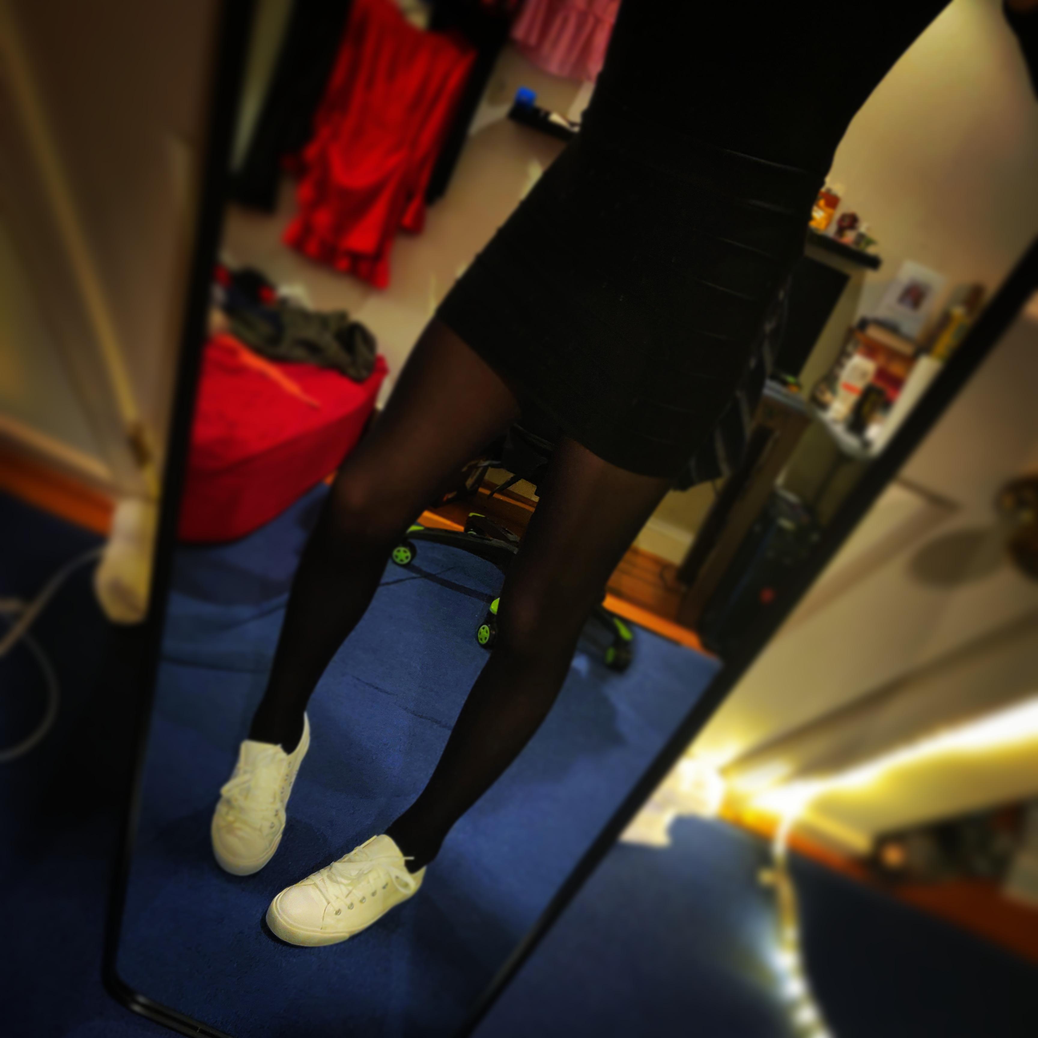 Fresh White Sneaks And Black Tights Scrolller