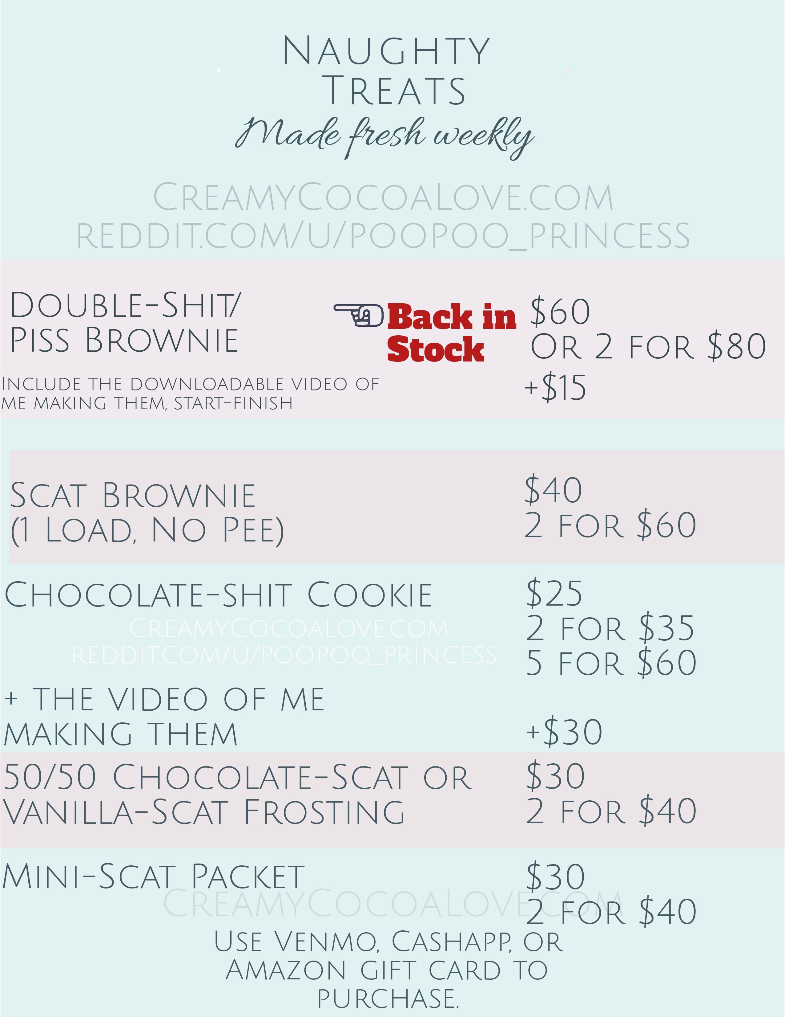 Freshly Baked Scat Menu 🤤💩 | Scrolller