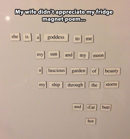 fridge magnet poem | Scrolller