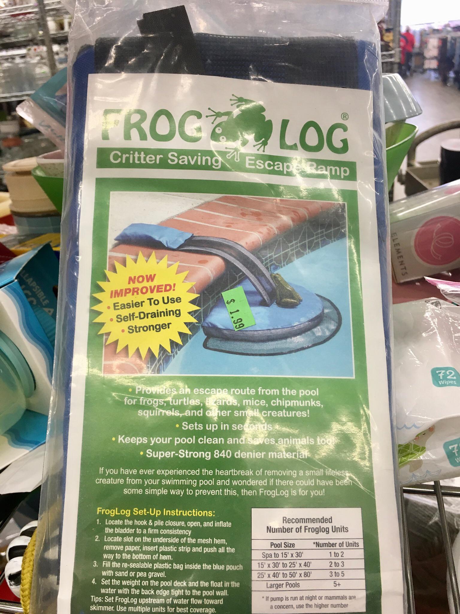 Frog Log escape ramp at the Goodwill. Now, small critters have a shot at survival. | Scrolller