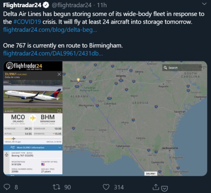 From @Flightradar24 | Scrolller