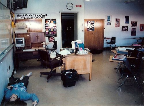 Frontier middle school shooting crime scene photo. February 2, 1996. | Scrolller