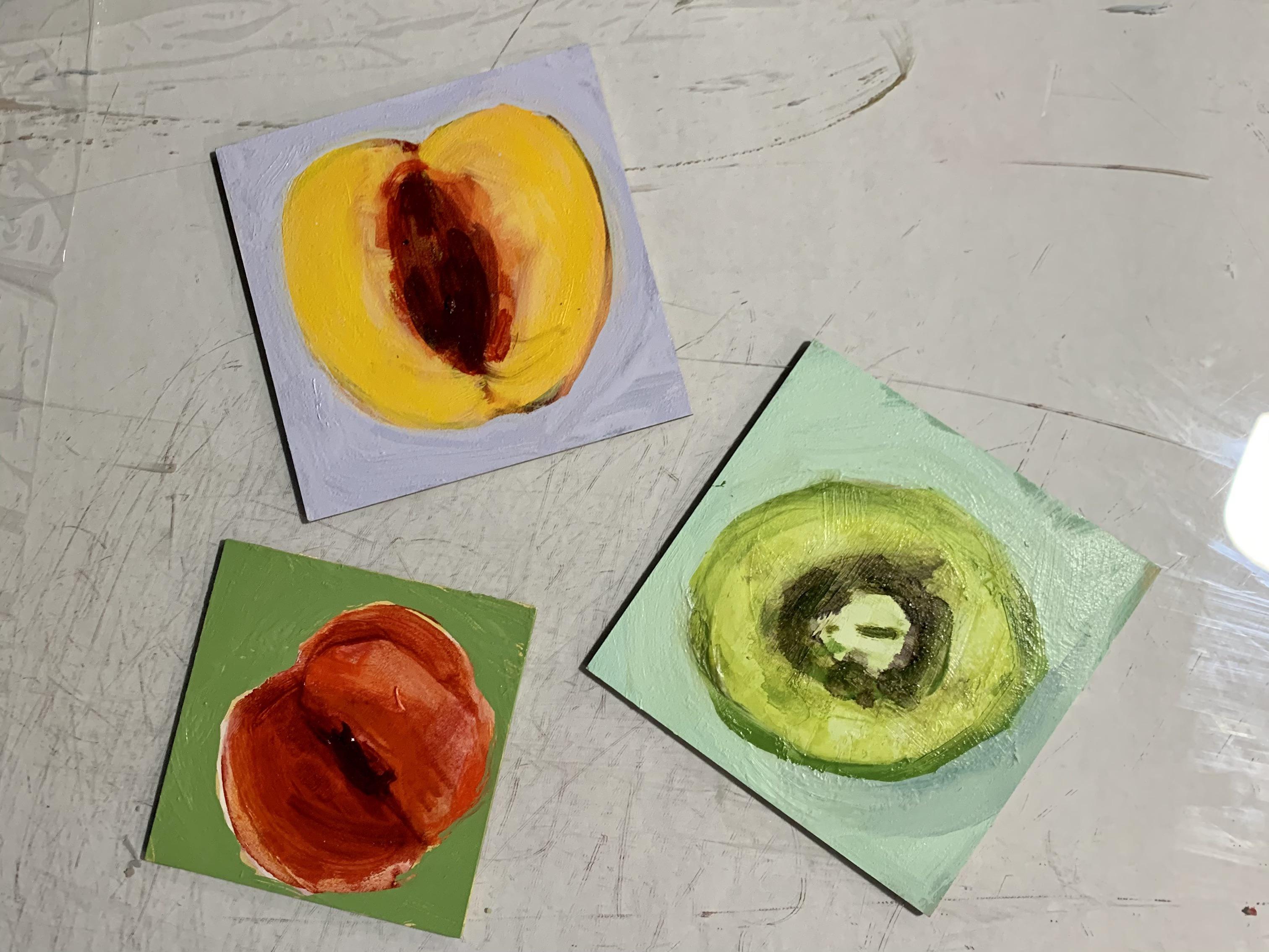 fruits, oil on panel | Scrolller