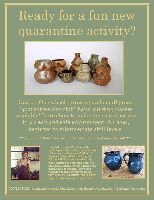Fun Clay Classes with a NC Potter! All ages/skill level! | Scrolller