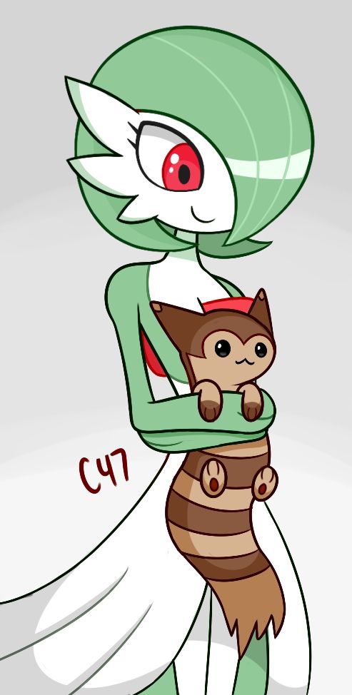 Gardevoir with Furret (by handgunboi) | Scrolller