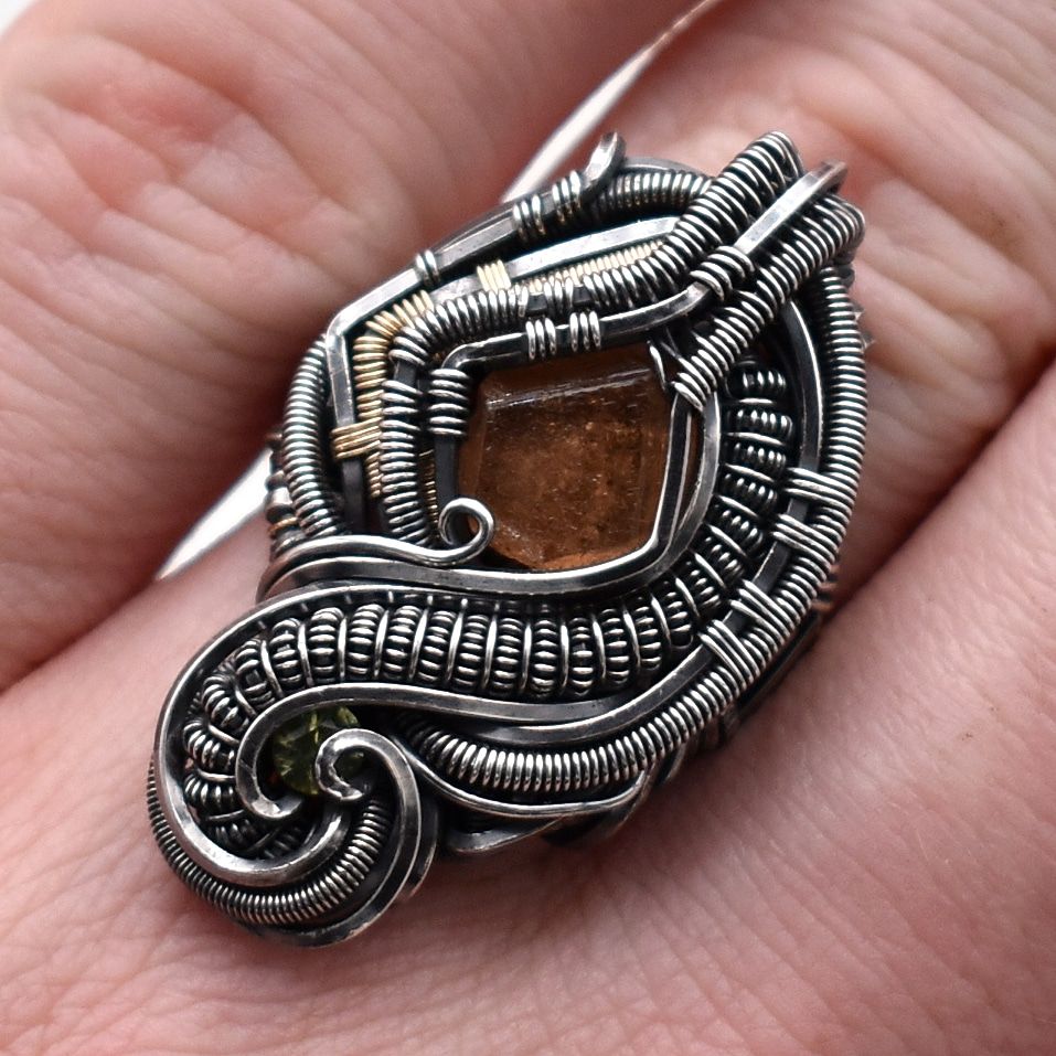 Garnet and Sapphire Wire Wrap Ring I made | Scrolller