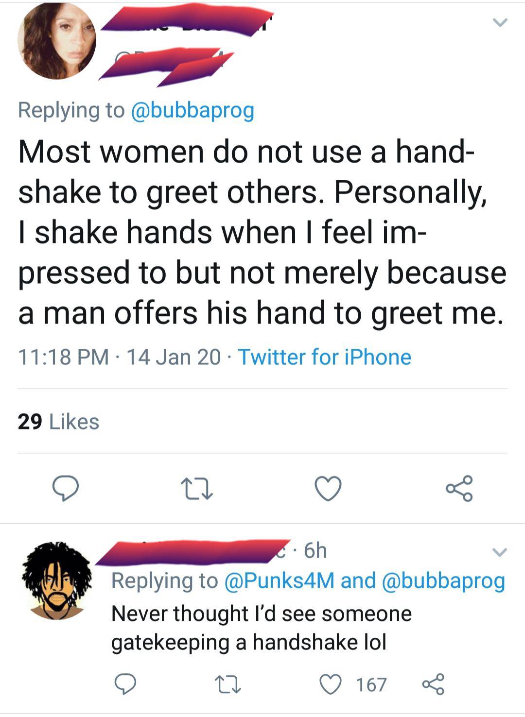 Gatekeeping a handshake | Scrolller