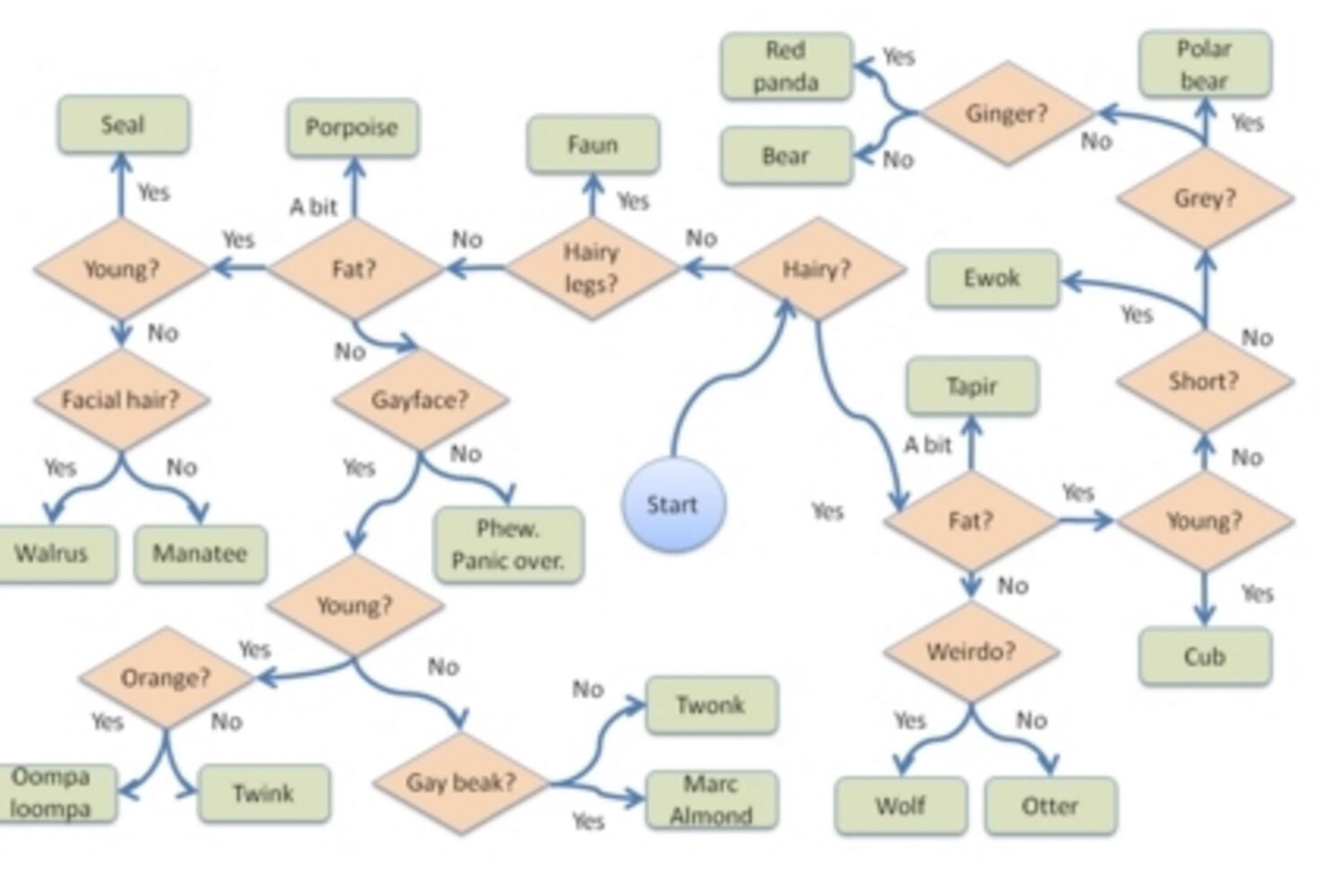 Gay Men body types flowchart | Scrolller