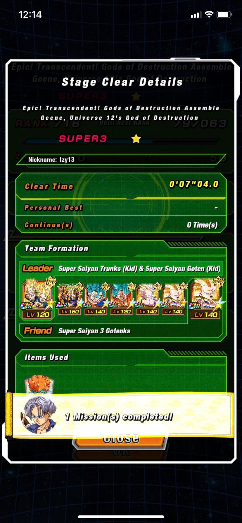 Geene Beaten with full phy team, no 6th ani units or caulifla. | Scrolller