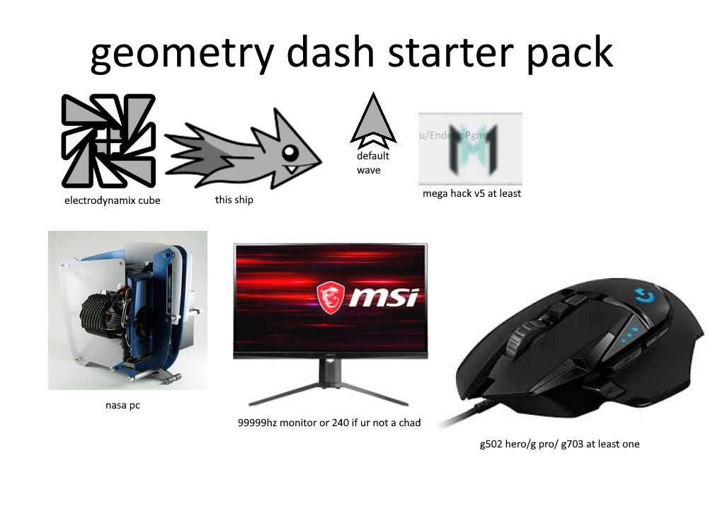 Geometry dash starter pack | Scrolller
