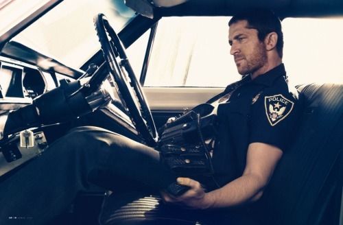 Gerard Butler in a Cop Uniform | Scrolller