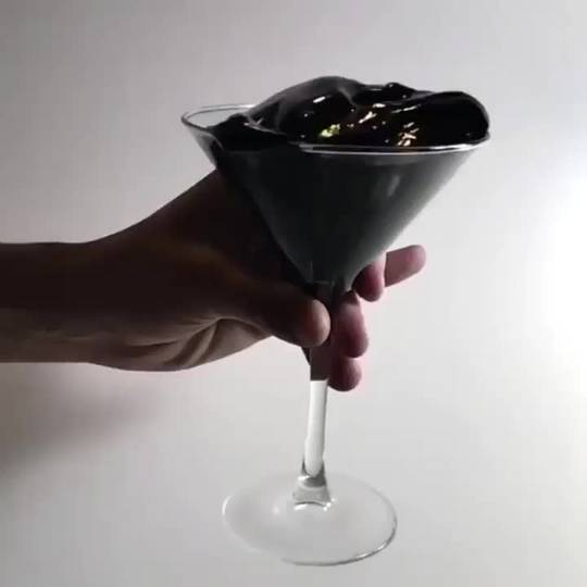 Glass of a superviscious fluid | Scrolller