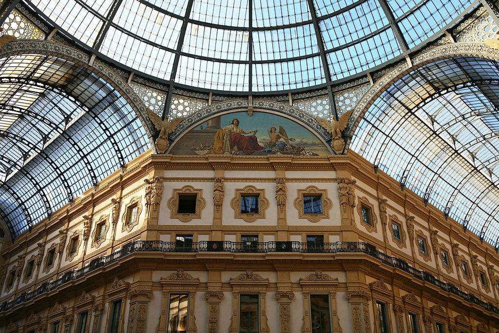 Glass roof of the Galleria Vittorio Emanuele II in Milan, Italy | Scrolller