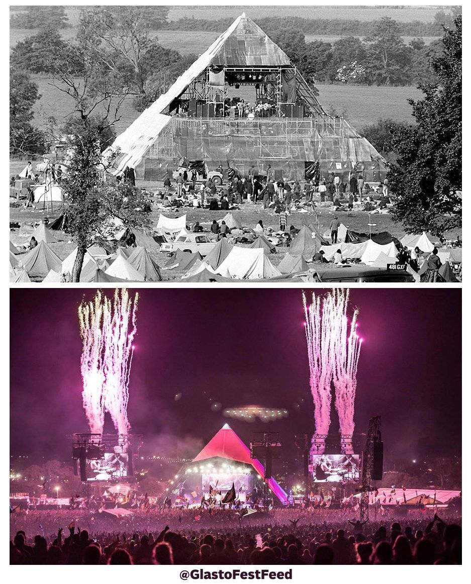 Glastonbury 1971 vs 2017 // #46YearChallenge | Scrolller