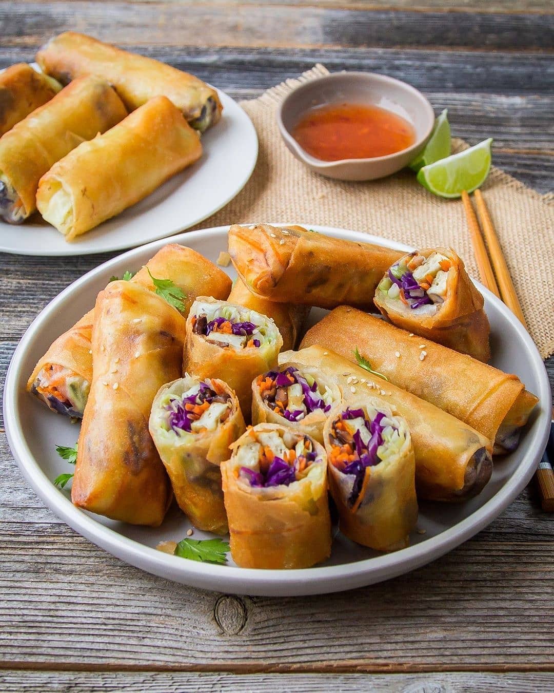 Golden brown crispy spring rolls | Scrolller