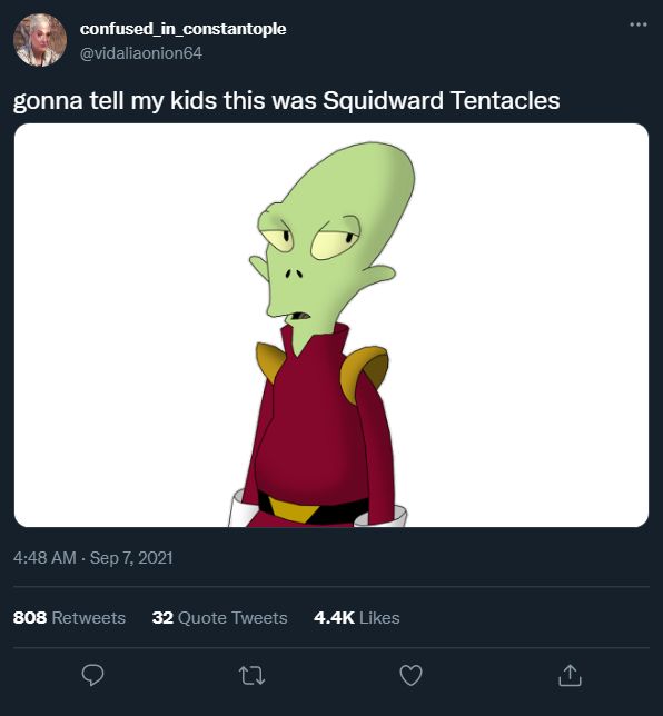 gonna tell my kids this was squidward tentacles | Scrolller
