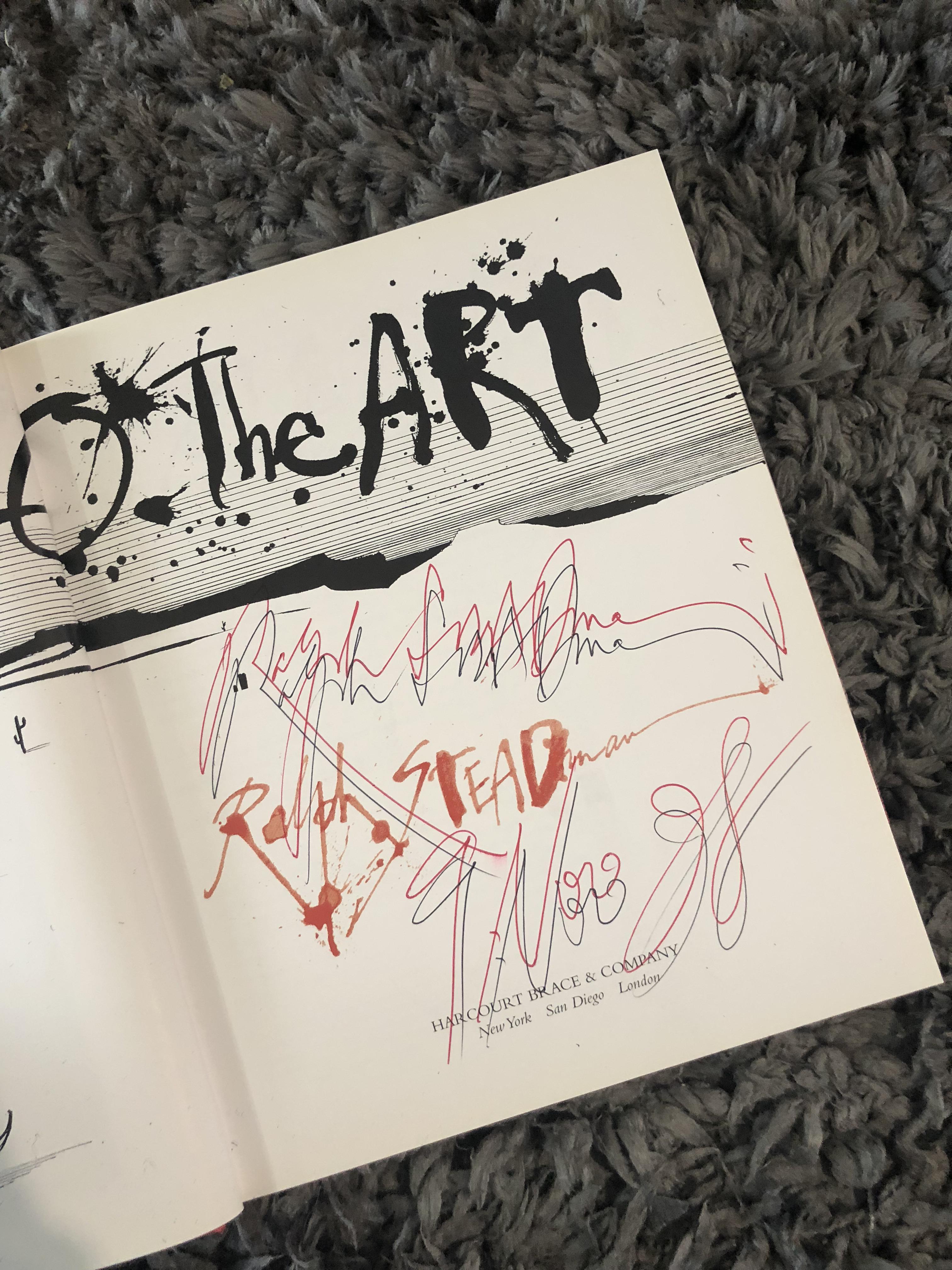 Gonzo The Art book signed by Steadman in an unique double pen style | Scrolller