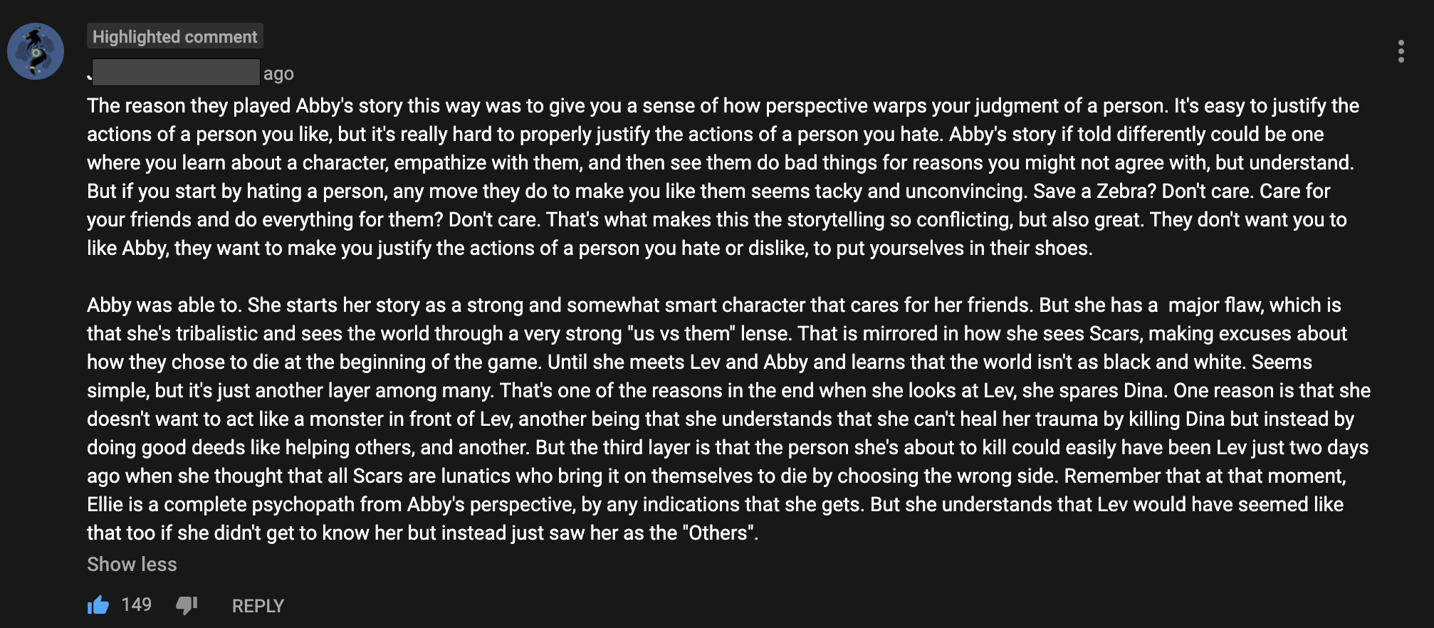 Good commentary on Abby's character | Scrolller