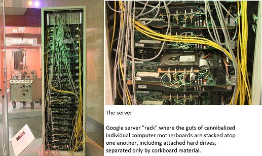 Google cork board server rack from 1998... | Scrolller