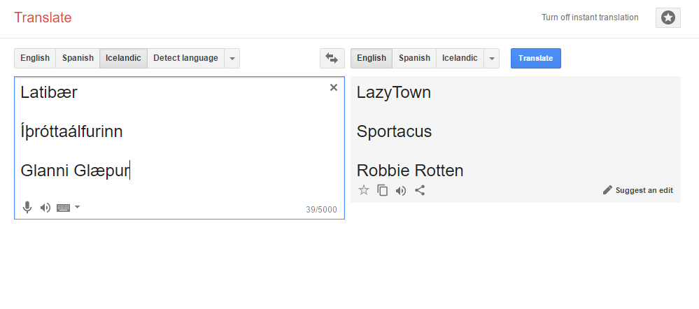 Discover more like LazyTown: Google translate knows and Related Content | Scrolller