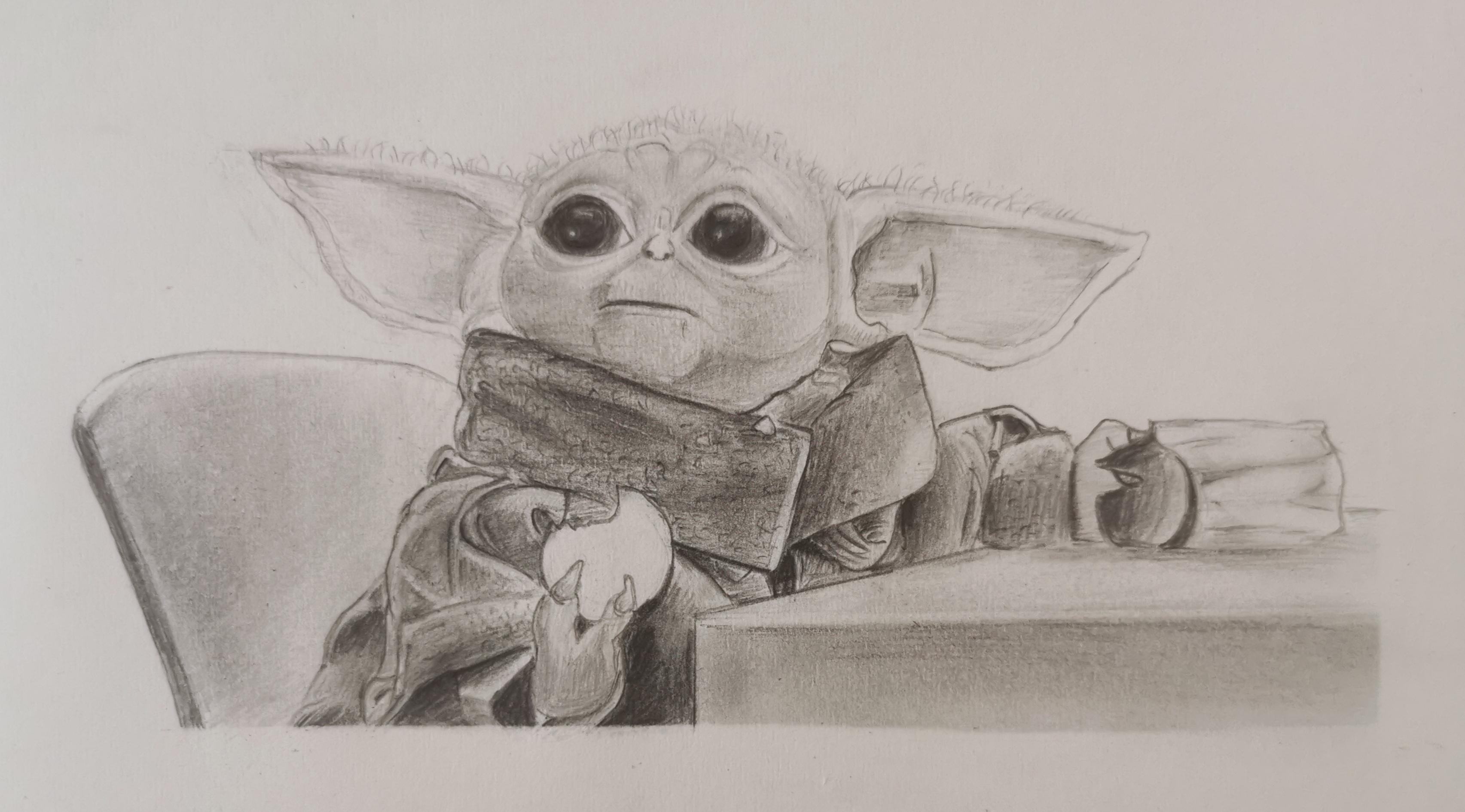 Grogu drawing by me. | Scrolller